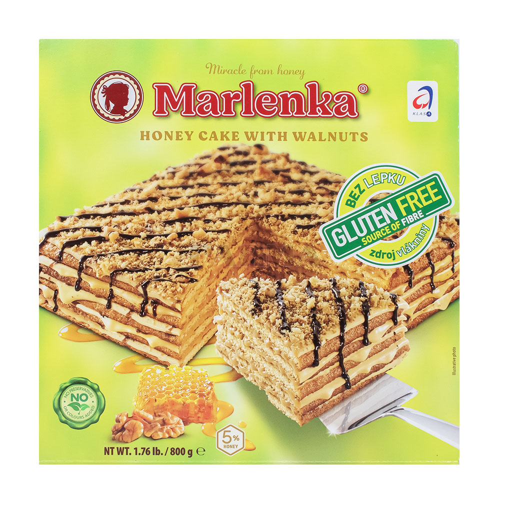 Cake "Marlenka" honey, walnut, gluten-free 800g