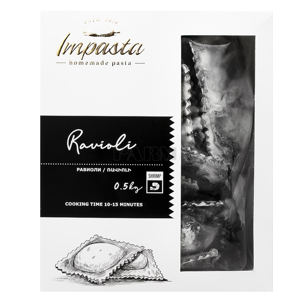 Ravioli "Impasta" with shrimp 500g | PARMA.AM