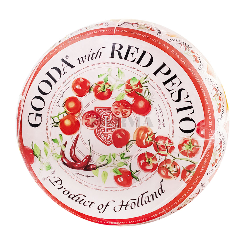 Cheese "Cheeseland" Gouda, red pesto 50% kg | PARMA.AM