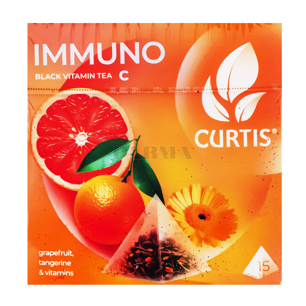 Tea "Curtis Immuno" green, grapefruit, mandarin, vitamins 25.5g
