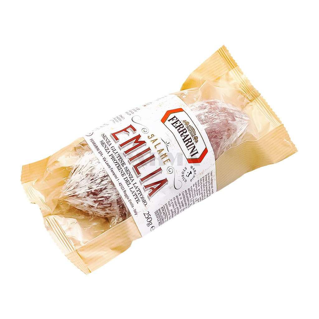 Sausage "Ferrarini Salami Emila" raw-dried, gluten-free 250g | PARMA.AM