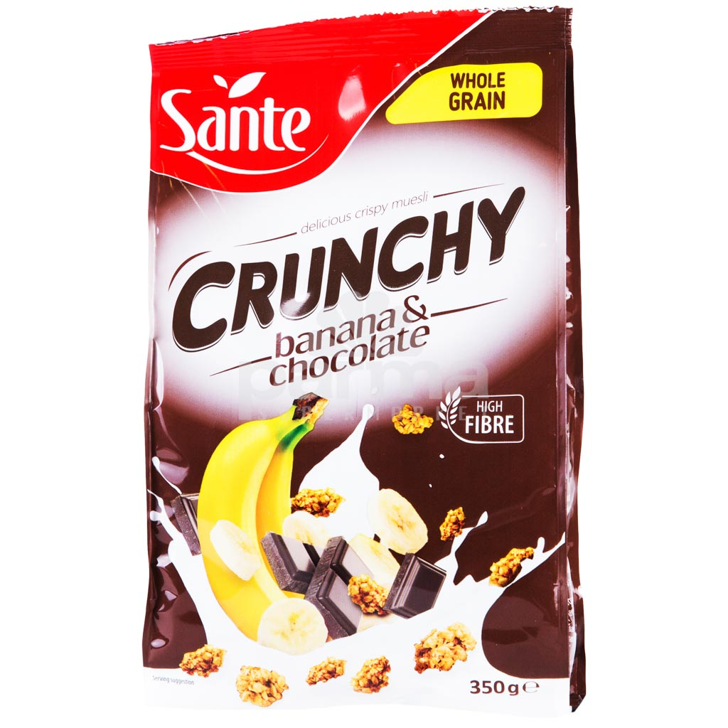 Muesli "Sante Crunchy" banana, chocolate 350g